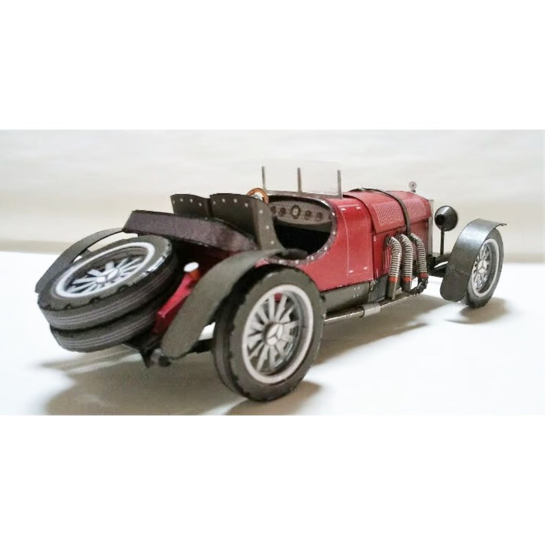 Papercraft Kit Mercedes SSK Car 3d Paper Model Crafting Kit PDF Plans ...