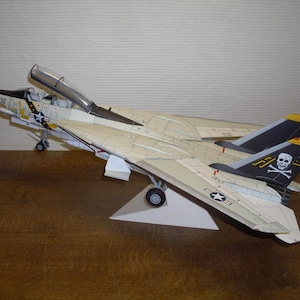 Papercraft Kit F-14 Tomcat Airplane 3d Paper Model Crafting Kit PDF ...