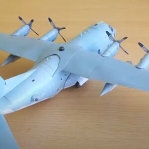 Papercraft Kit C-130 Hercules Airplane 3d Paper Model Crafting Kit PDF ...