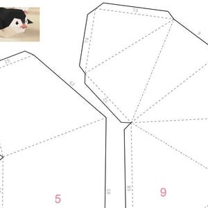 Papercraft Kit Penguins 3d Paper Model Crafting Kit PDF Vector Lines ...
