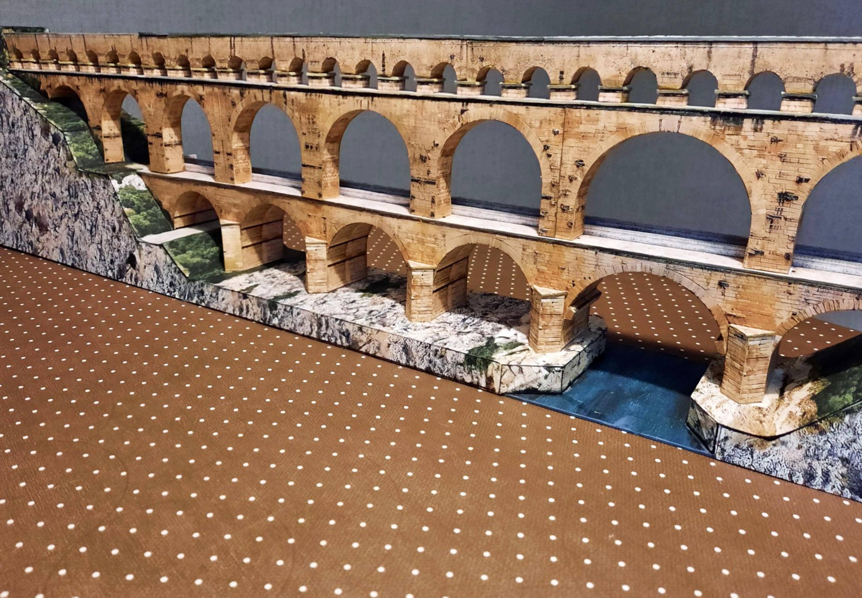 Papercraft Kit Pont Du Gard Ancient Roman Aqueduct Bridge 3d Paper ...