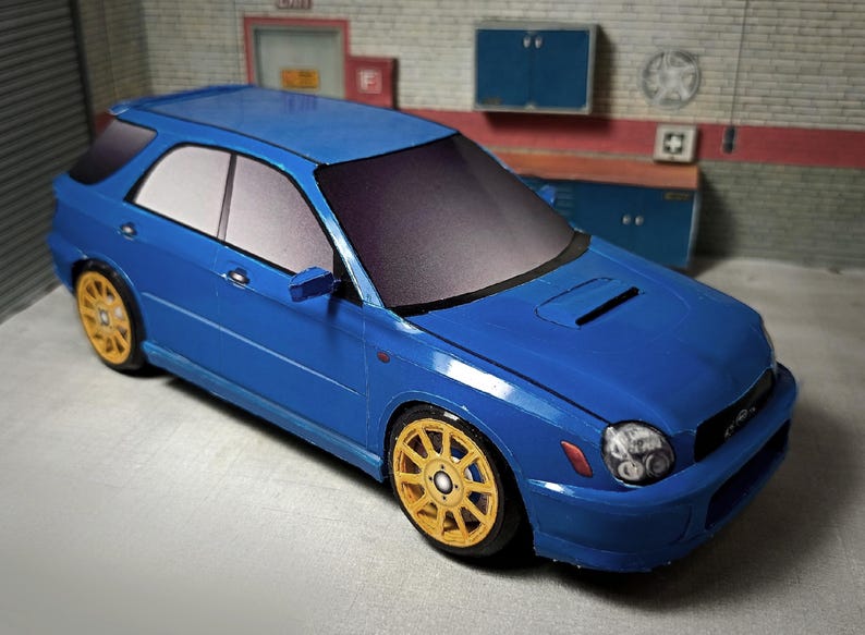 Papercraft Kit Subaru Impreza Car 3d Paper Model Crafting Kit PDF Plans ...