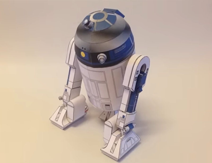 Papercraft Star Wars R2-D2 3d Paper Model Crafting Kit PDF Plans to ...