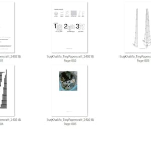 Burj Khalifa Dubai 3d Paper Model Kit. PDF File With Plans to Print ...