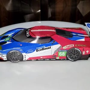 Papercraft Kit Ford GT Le Mans Car 3d Paper Model Crafting Kit PDF ...