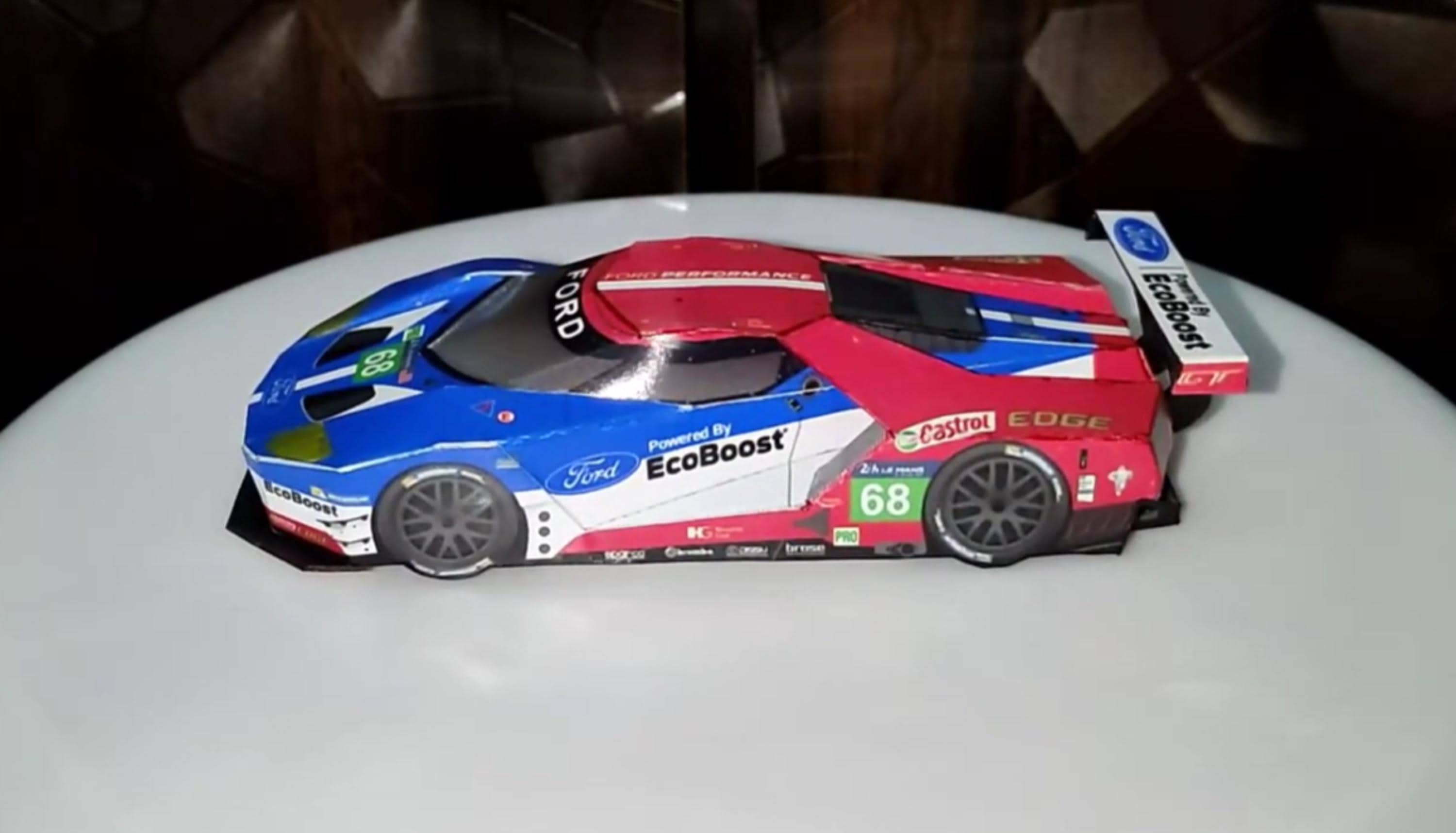 Papercraft Kit Ford GT Le Mans Car 3d Paper Model Crafting Kit PDF ...