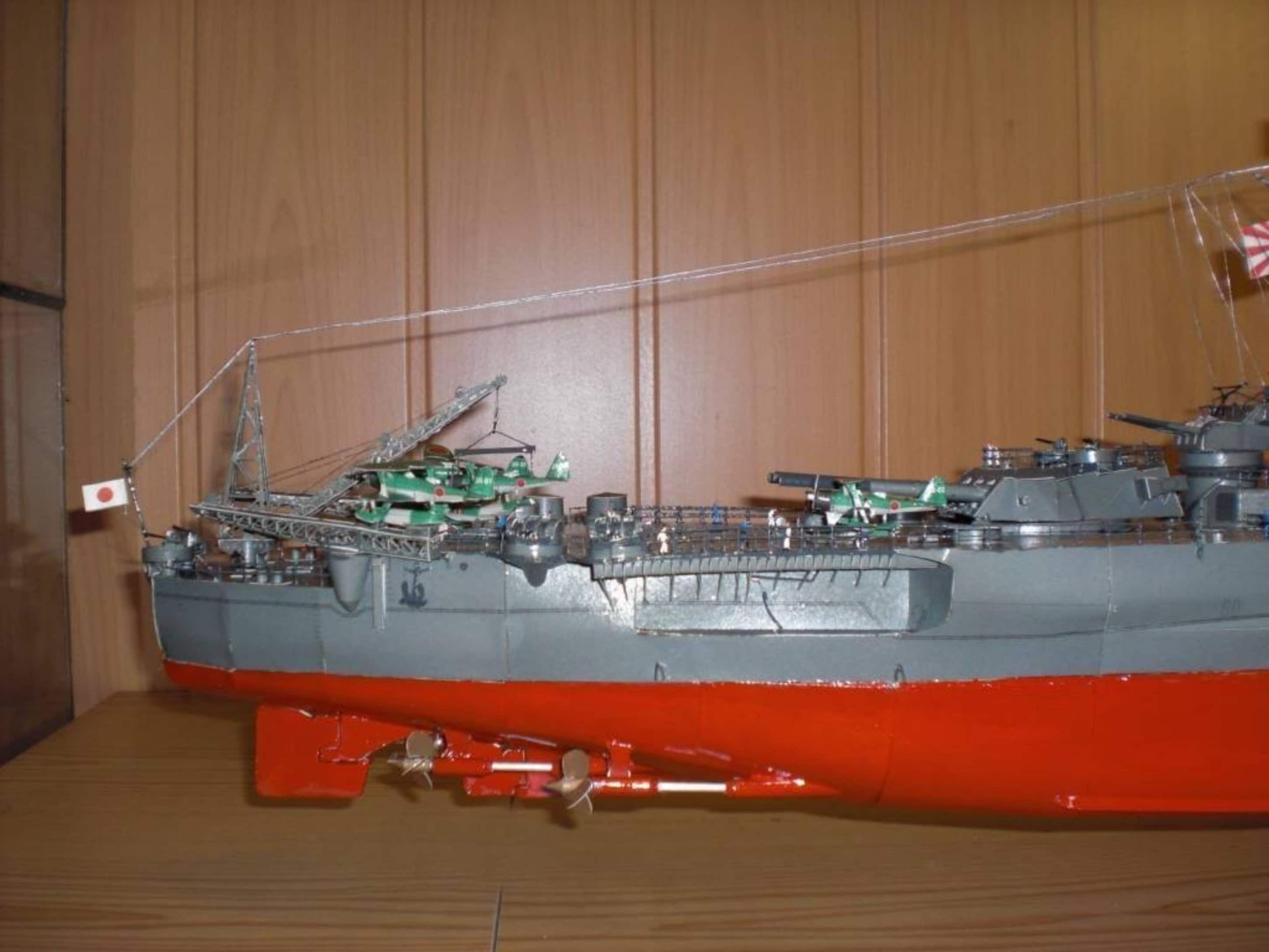 Papercraft Kit Yamato Battleship 3d Paper Model Crafting PDF Plans DIY ...