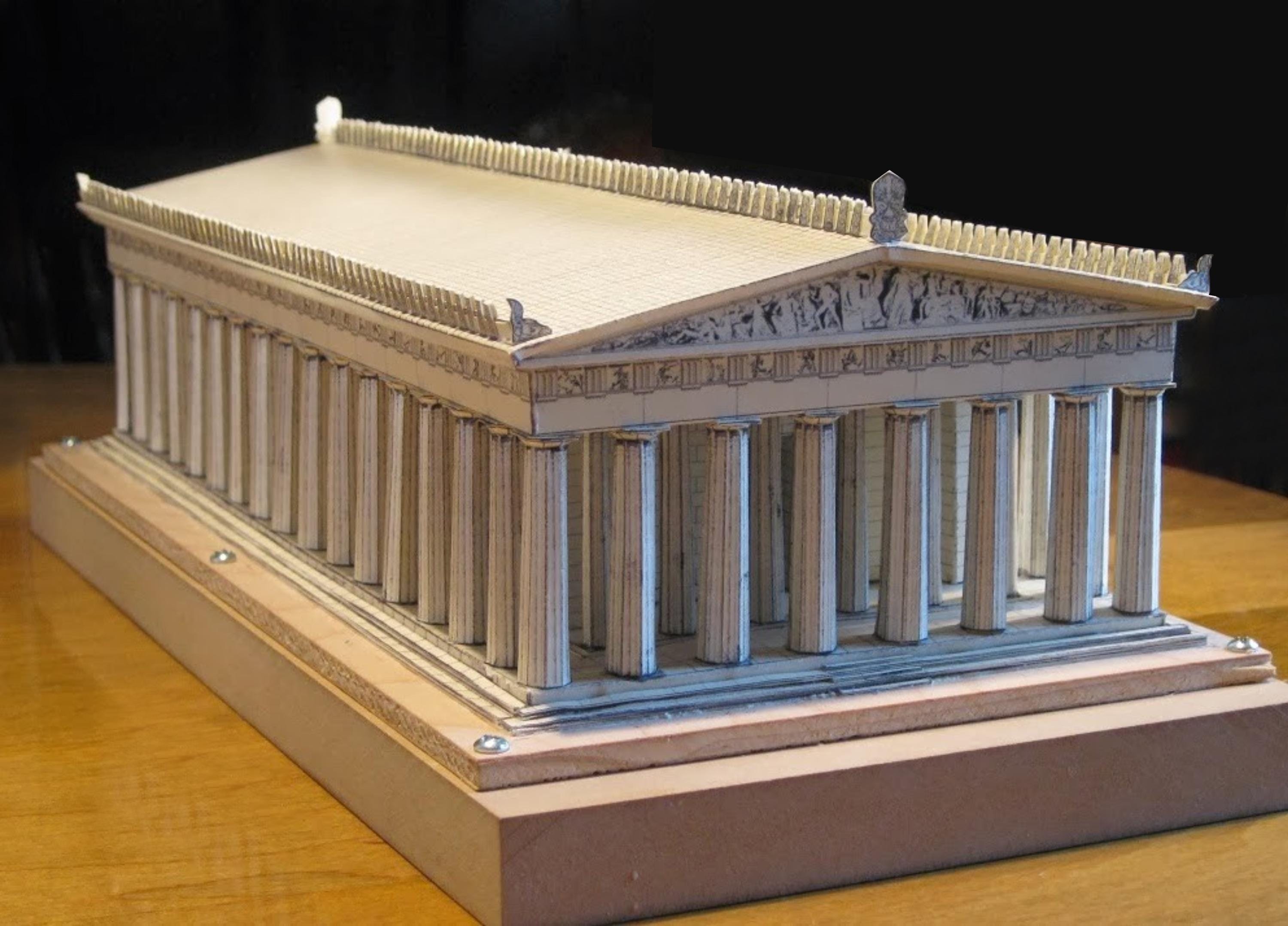 Papercraft Kit Parthenon Athenian Acropolis Greece 3d Paper Model ...
