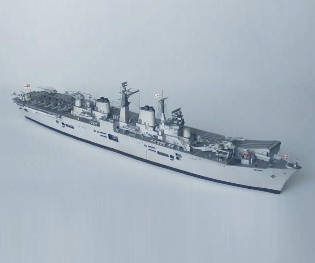 Papercraft Kit HMS Invincible Carrier Ship 3d Paper Model Crafting Kit ...