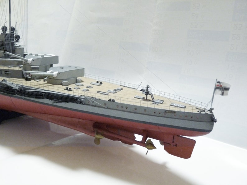 Papercraft Kit SMS Seydlitz Battlecruiser 3d Paper Model Crafting Kit ...