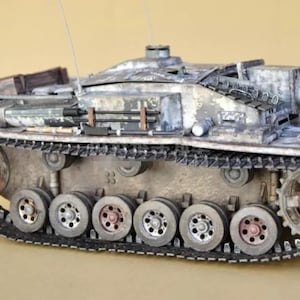 Papercraft Kit Sturmgeschütz III Stug III Tank 3d Paper Model Crafting ...