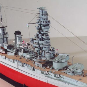 Papercraft Kit Fuso Dreadnought Battleship 3d Paper Model Crafting Kit ...