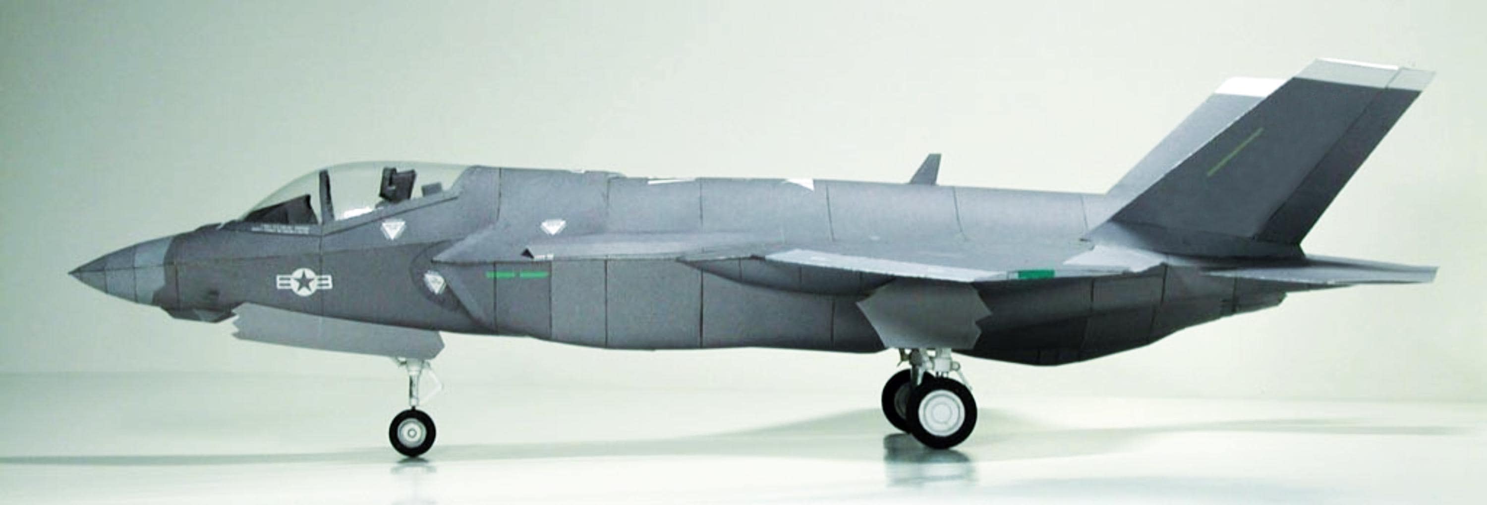 Papercraft Kit F-35 Lightning II Airplane 3d Paper Model Crafting Kit ...