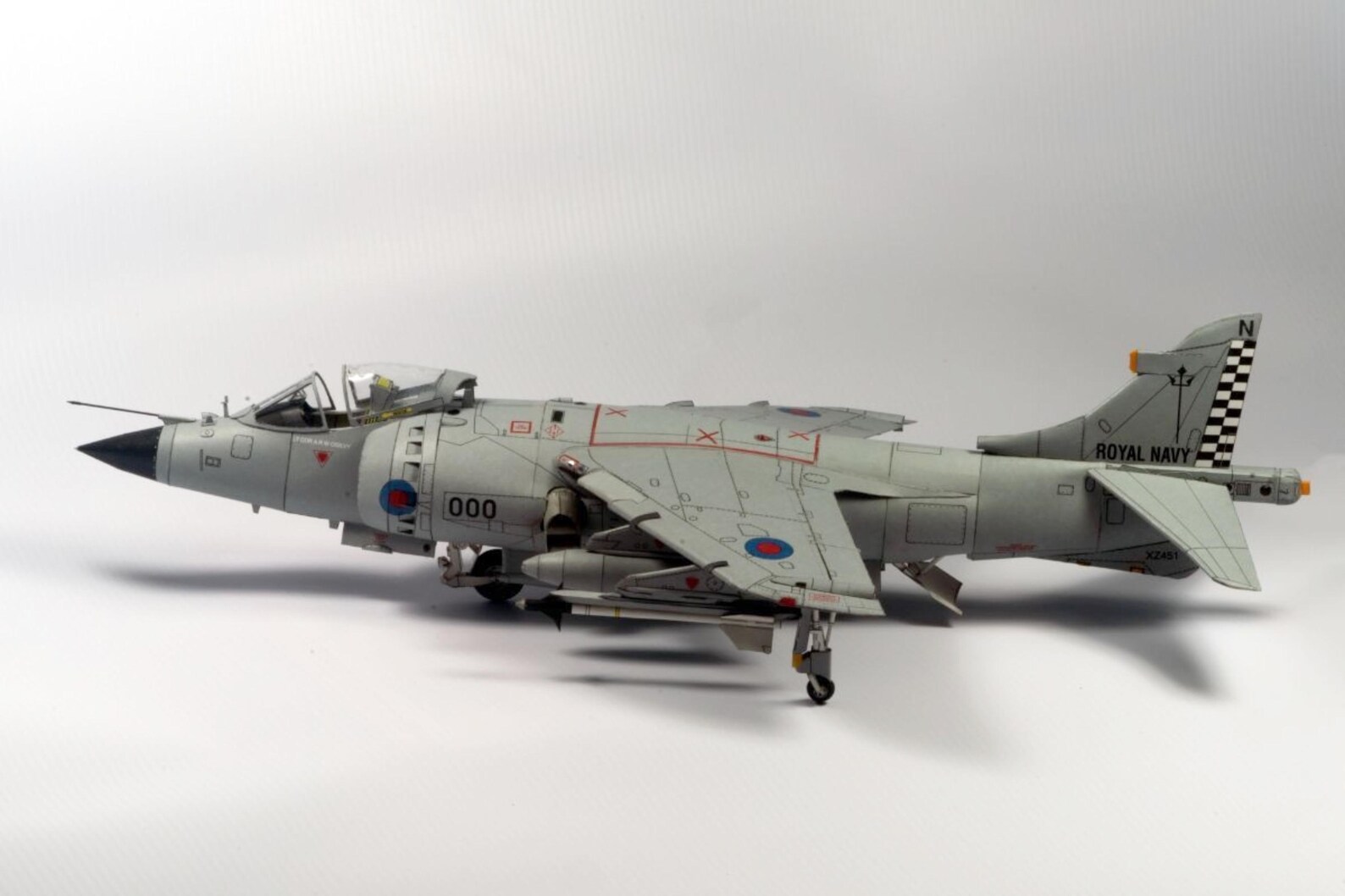 Papercraft Kit Harrier Jet 3d Paper Model Crafting Kit PDF Plans DIY ...