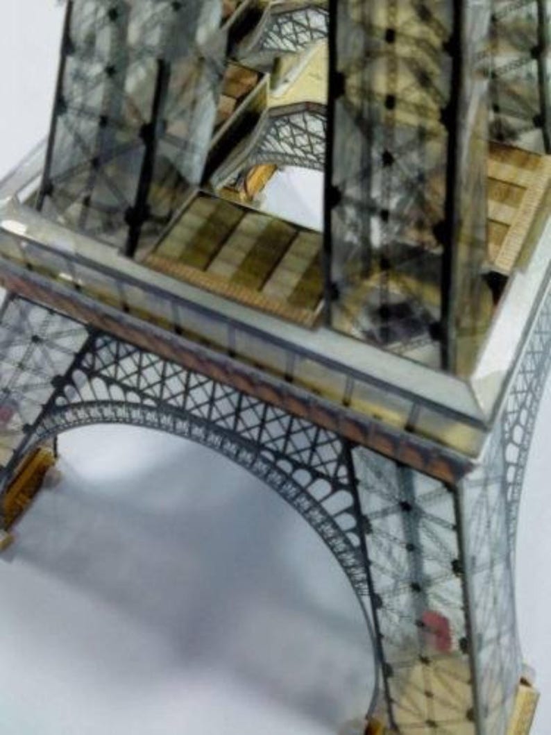 Eiffel Tower Paris France Papercraft Model PDF to Print on 8.5x11 ...