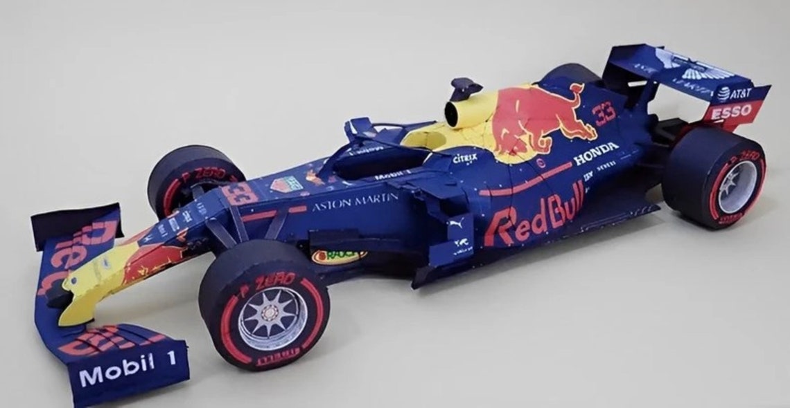 Papercraft Kit F1 Redbull Race Car 3d Paper Model Crafting Kit PDF ...