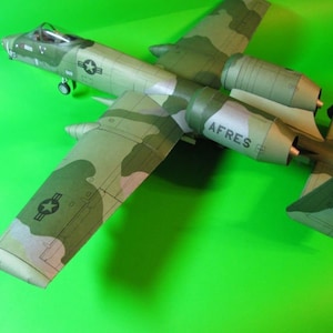 Papercraft Kit A-10 Warthog Airplane 3d Paper Model Crafting Kit PDF ...