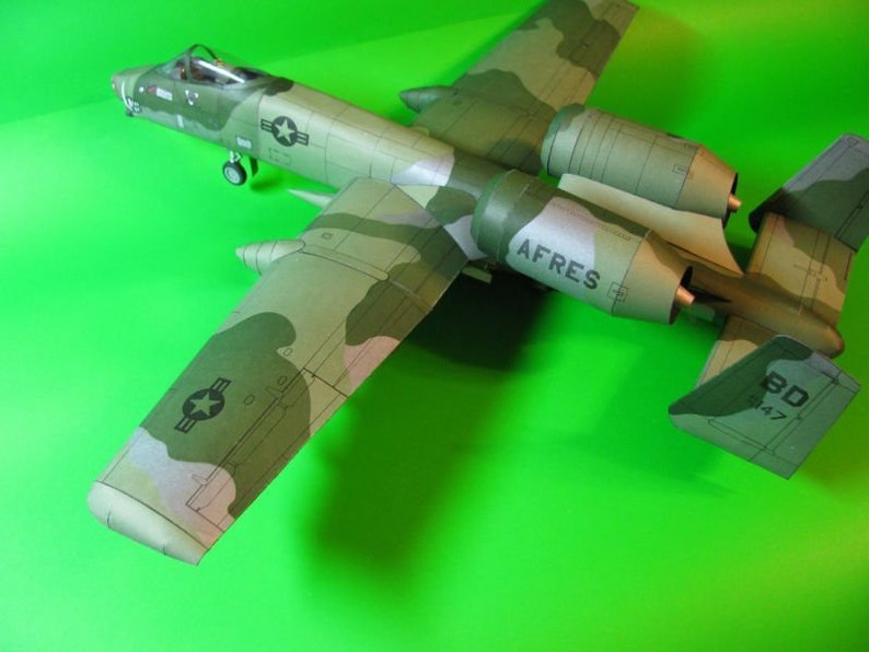 Papercraft Kit A-10 Warthog Airplane 3d Paper Model Crafting Kit PDF ...