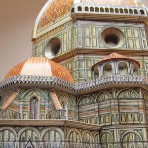 Papercraft Kit Cathedral Florence 3d Paper Model Crafting PDF Plans DIY ...