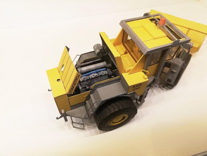 Papercraft Kit Bulldozer 3d Paper Model Crafting Kit PDF Plans to Print ...