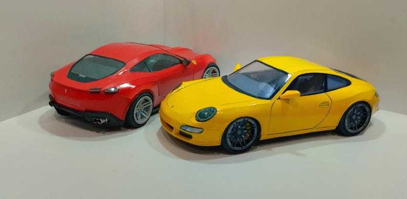 Papercraft Kit Porsche 911 GT3 Car 3d Paper Model Crafting Kit PDF ...