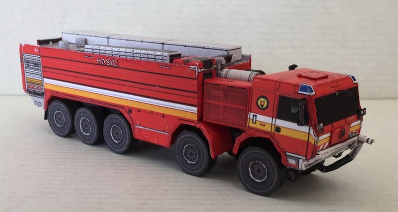 Papercraft Kit Fire Truck 3d Paper Model Crafting Kit PDF Plans to ...