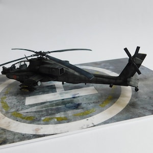 Papercraft Kit Apache Helicopter 3d Paper Model Crafting Kit PDF Plans ...