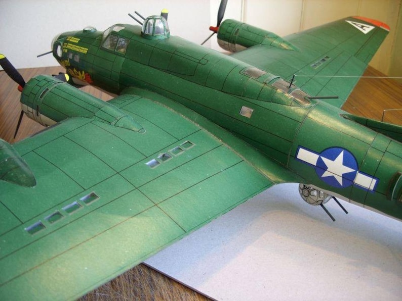 Papercraft Kit Boeing B-17G Airplane 3d Paper Model Crafting Kit PDF ...