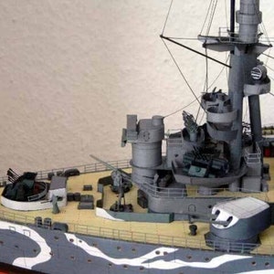 Papercraft Kit HMS Rodney Battleship 3d Paper Model Crafting Kit PDF ...