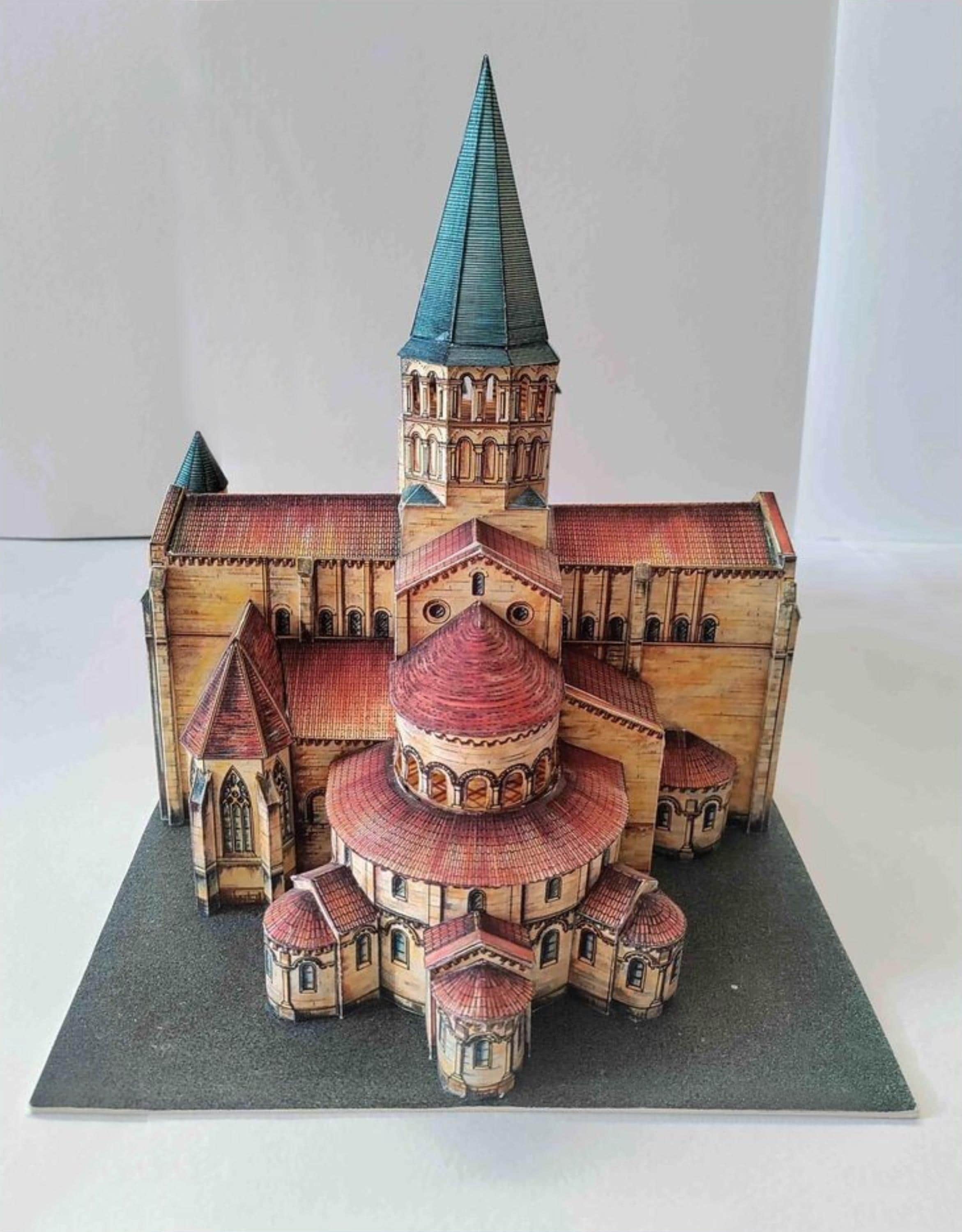 Papercraft Kit Paray Le Monial Basilica 3d Paper Model Crafting Kit PDF ...