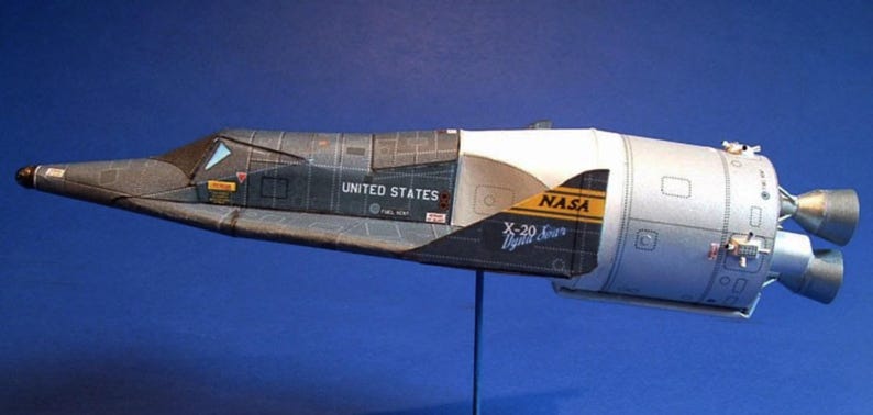 Papercraft Kit X-20 Dyna-soar Boeing Spaceplane 3d Paper Model Crafting ...
