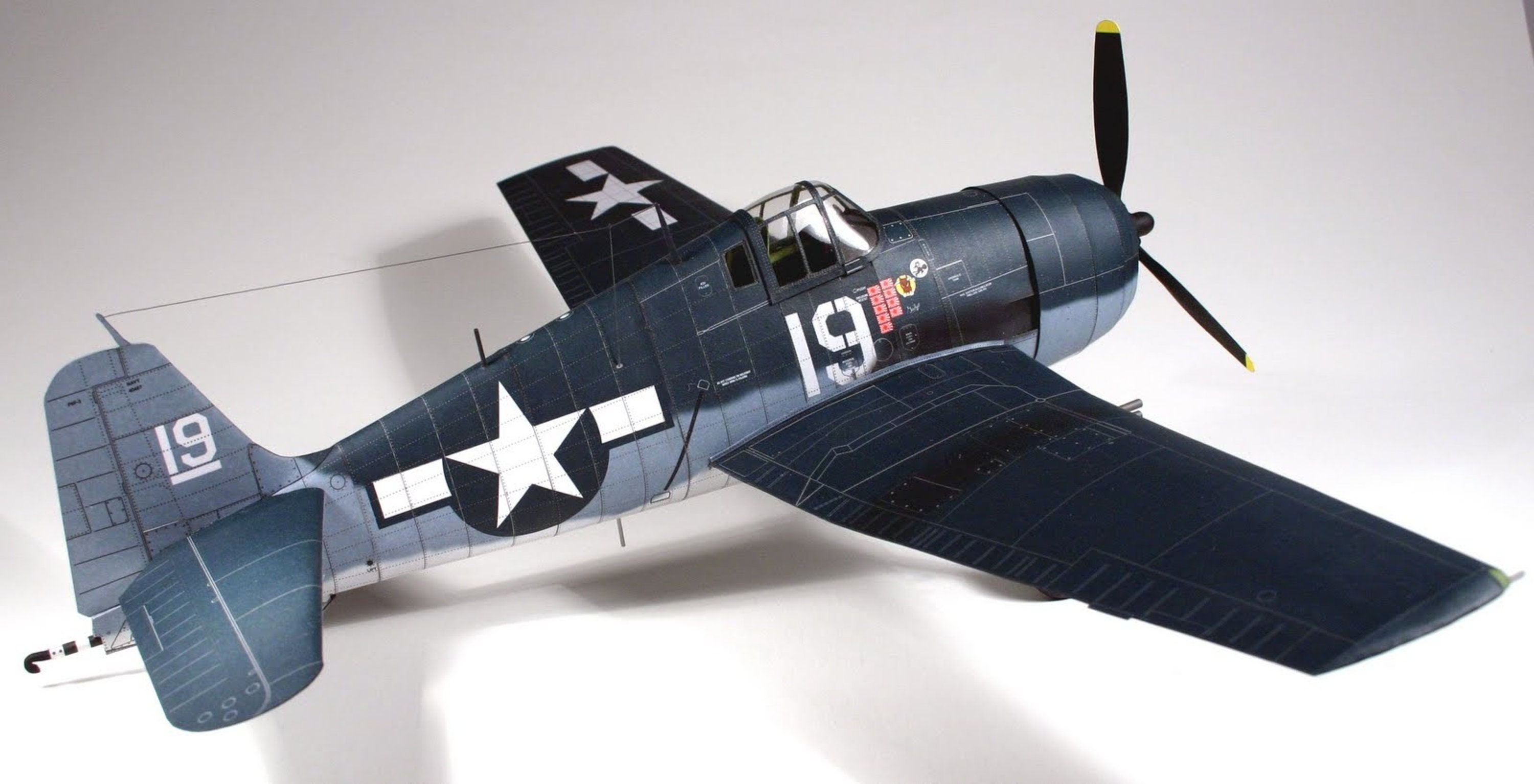 Papercraft Kit F6F Hellcat Airplane 3d Paper Model Crafting Kit PDF ...