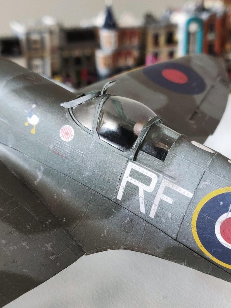 Papercraft Kit Supermarine Spitfire Plane 3d Paper Model Crafting Kit ...