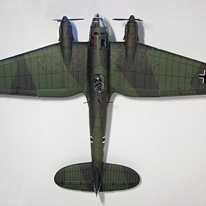Papercraft Kit Heinkel He 111 Airplane 3d Paper Model Crafting Kit PDF ...