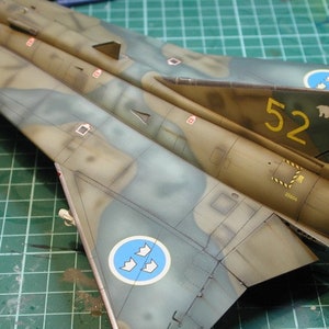 Papercraft Kit J-35 Draken Airplane 3d Paper Model Crafting Kit PDF ...