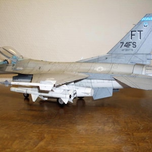 Papercraft Kit F-16 Viper Jet Fighting Falcon Airplane 3d Paper Model ...