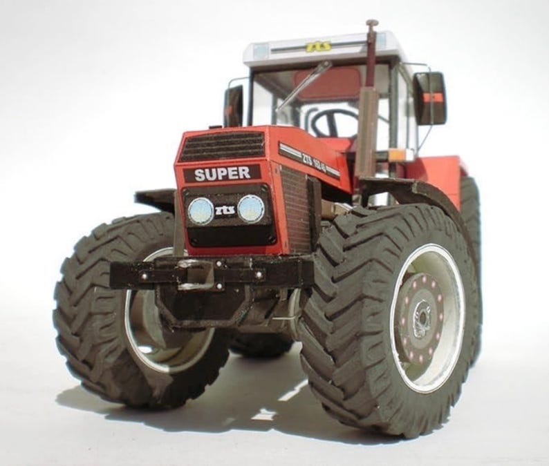 Papercraft Kit Tractor 3d Paper Model Crafting PDF Plans DIY Template ...