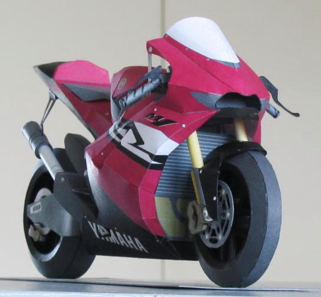 Papercraft Kit YZR-M1 Yamaha Motorcycle 3d Paper Model Crafting Kit PDF ...