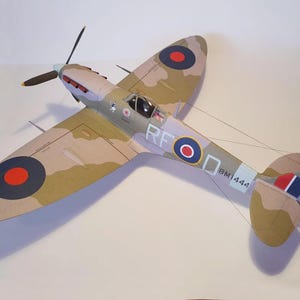 Papercraft Kit Supermarine Spitfire Airplane 3d Paper Model Crafting ...
