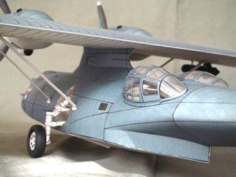 Papercraft Kit PBY Catalina Airplane 3d Paper Model Crafting Kit PDF ...