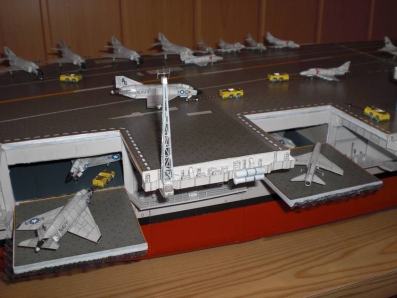 Papercraft Kit USS Enterprise Aircraft Carrier 3d Paper Model Crafting ...