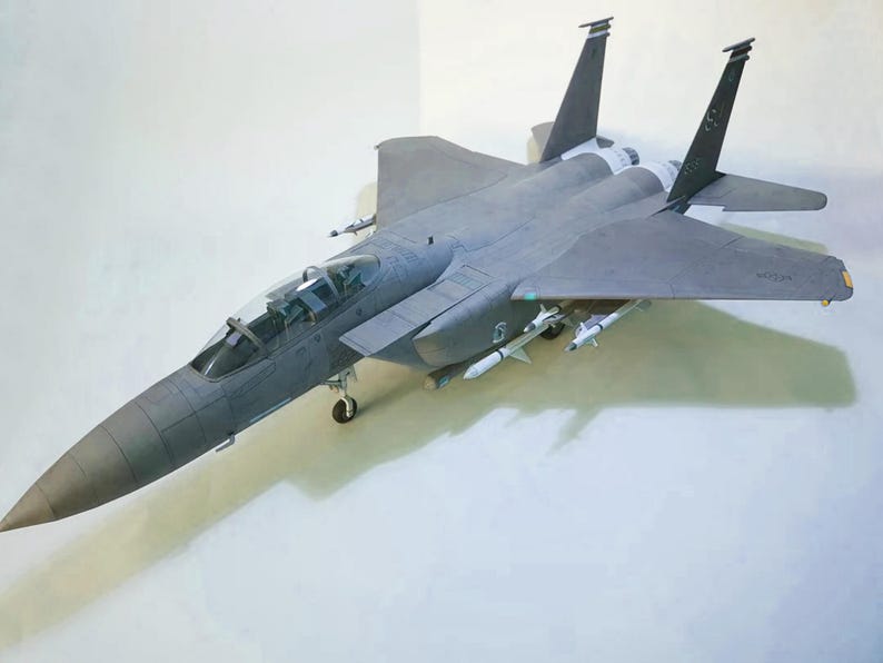 Papercraft Kit F-15E Strike Eagle Douglas Airplane 3d Paper Model ...