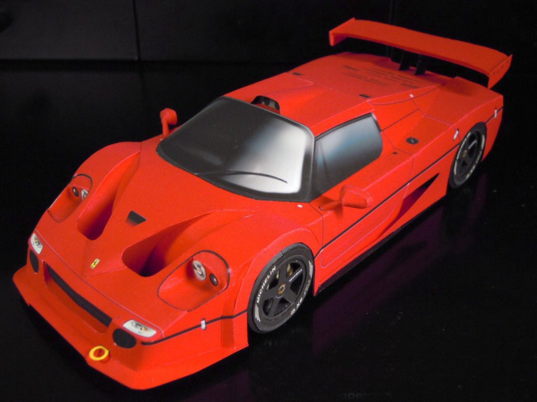 Papercraft Kit Ferrari F50GT Car 3d Paper Model Crafting Kit PDF Plans ...
