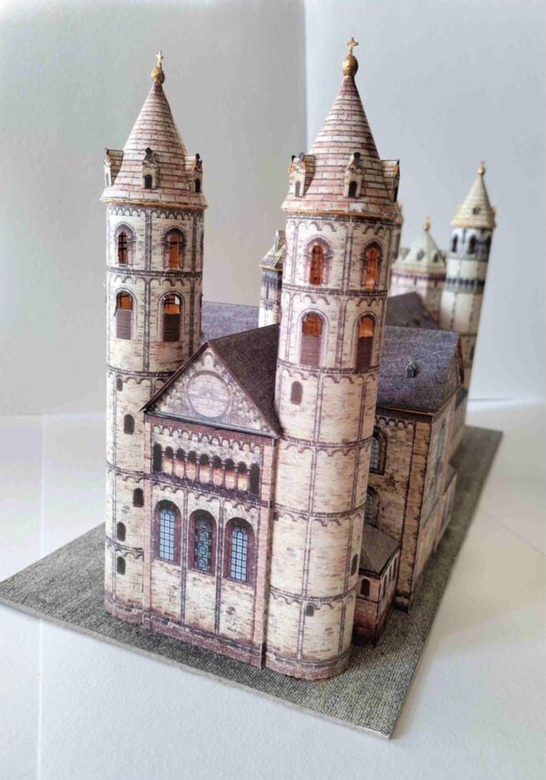 Papercraft Kit Worms Cathedral 3d Paper Model Crafting Kit PDF Plans ...
