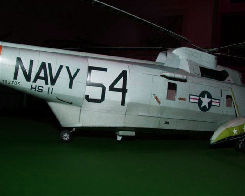 Papercraft Kit SH3 Sea King Helicopter 3d Paper Model Crafting Kit PDF ...
