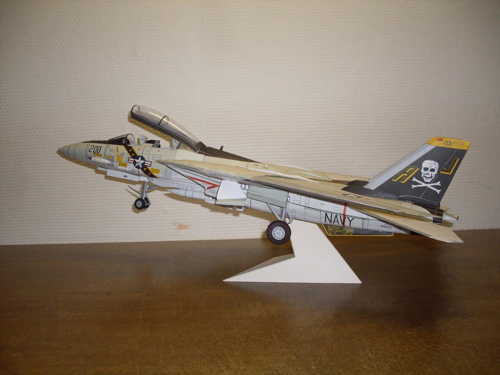 Papercraft Kit F-14 Tomcat Airplane 3d Paper Model Crafting Kit PDF ...