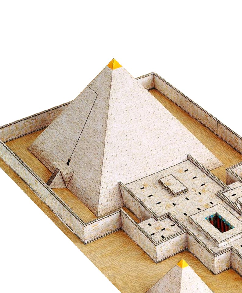 Papercraft Kit Pyramid of Giza Khufu 3d Paper Model Crafting PDF Plans ...