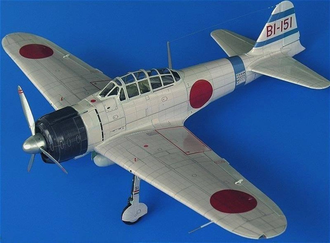 Papercraft Kit Zero-sen A6M2 Airplane 3d Paper Model Crafting Kit PDF ...