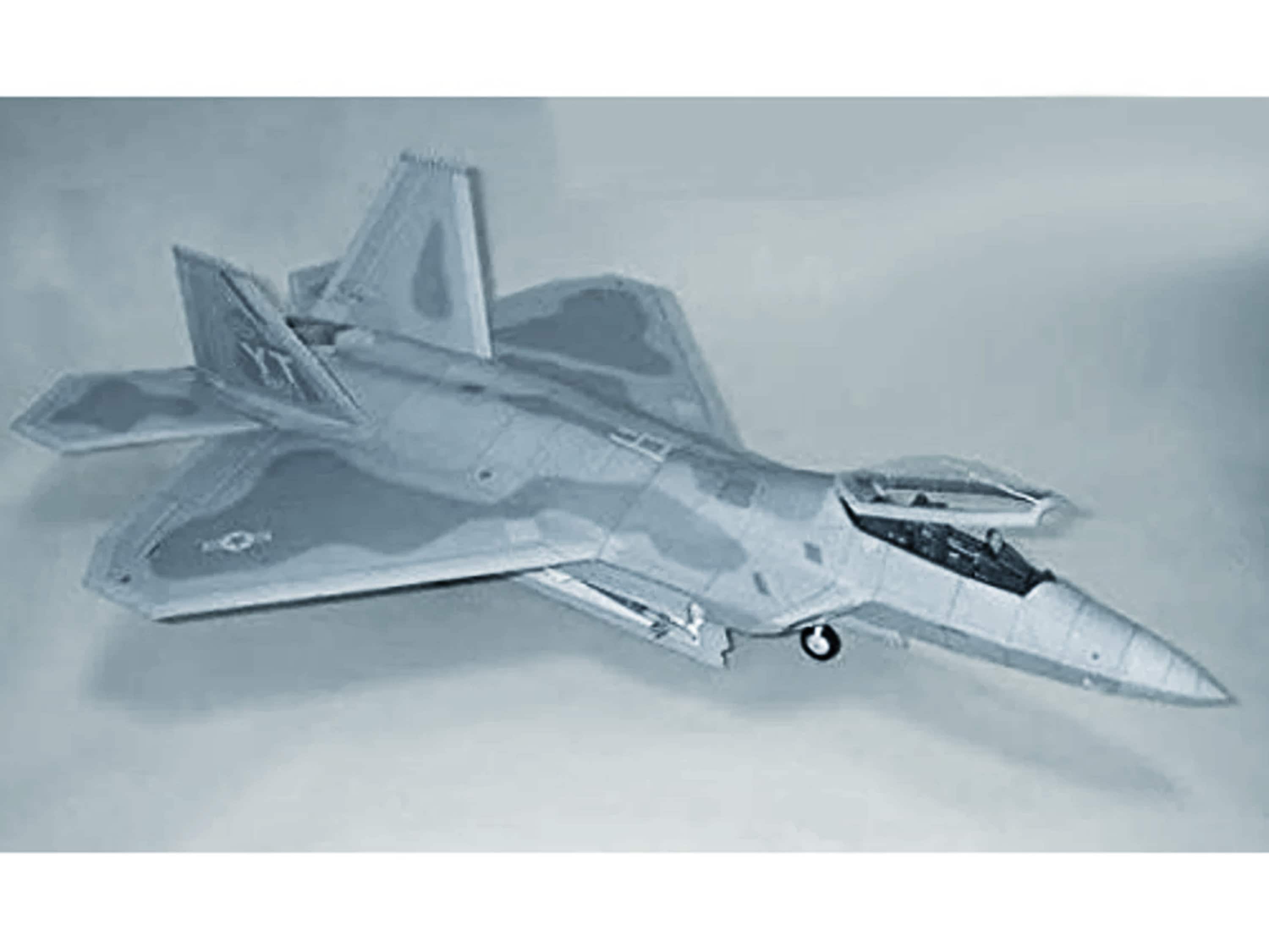 Papercraft Kit F-22 Raptor Airplane 3d Paper Model Crafting Kit PDF Plans to Print Cut & Glue ...