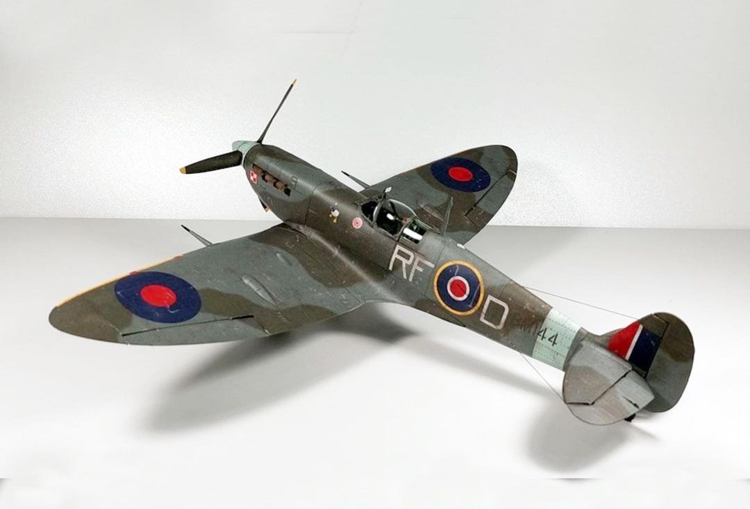 Papercraft Kit Supermarine Spitfire Plane 3d Paper Model Crafting Kit ...